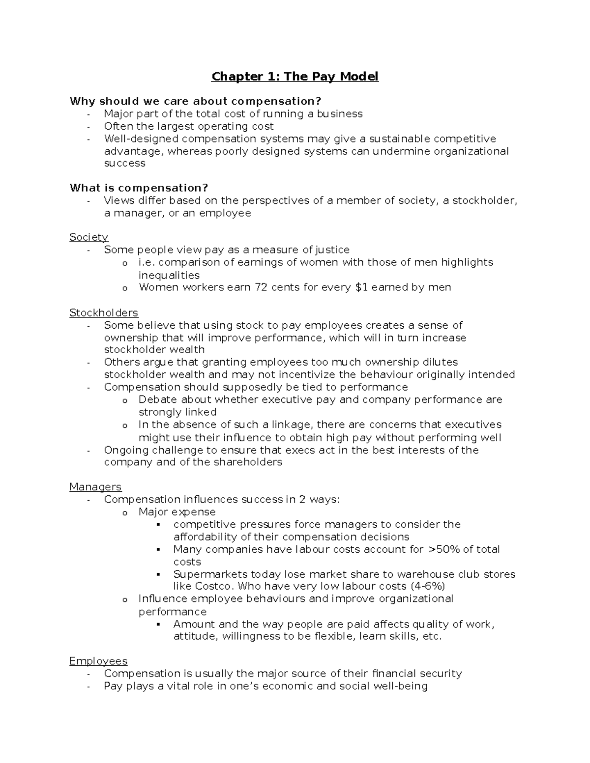 Chapter 1 - Chapter 1: The Pay Model Why - should we care about ...