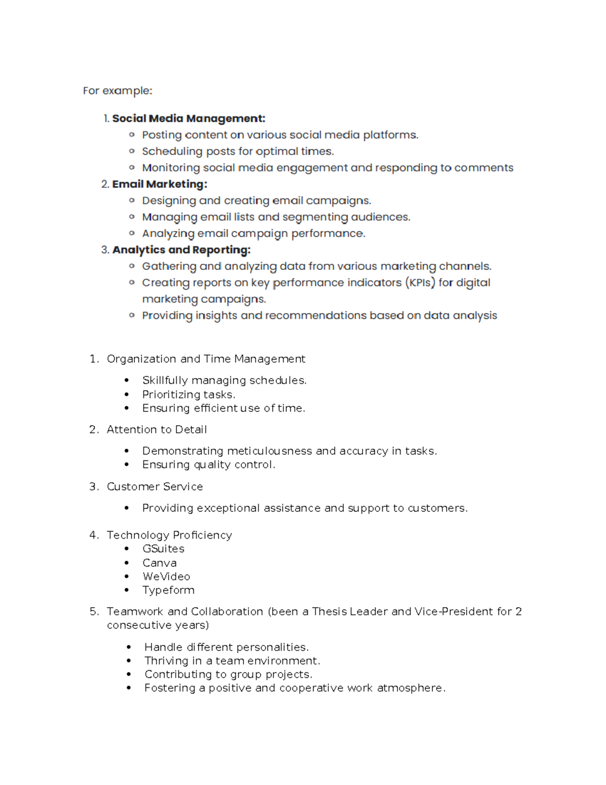 Organization and Time Management - Prioritizing tasks. Ensuring ...