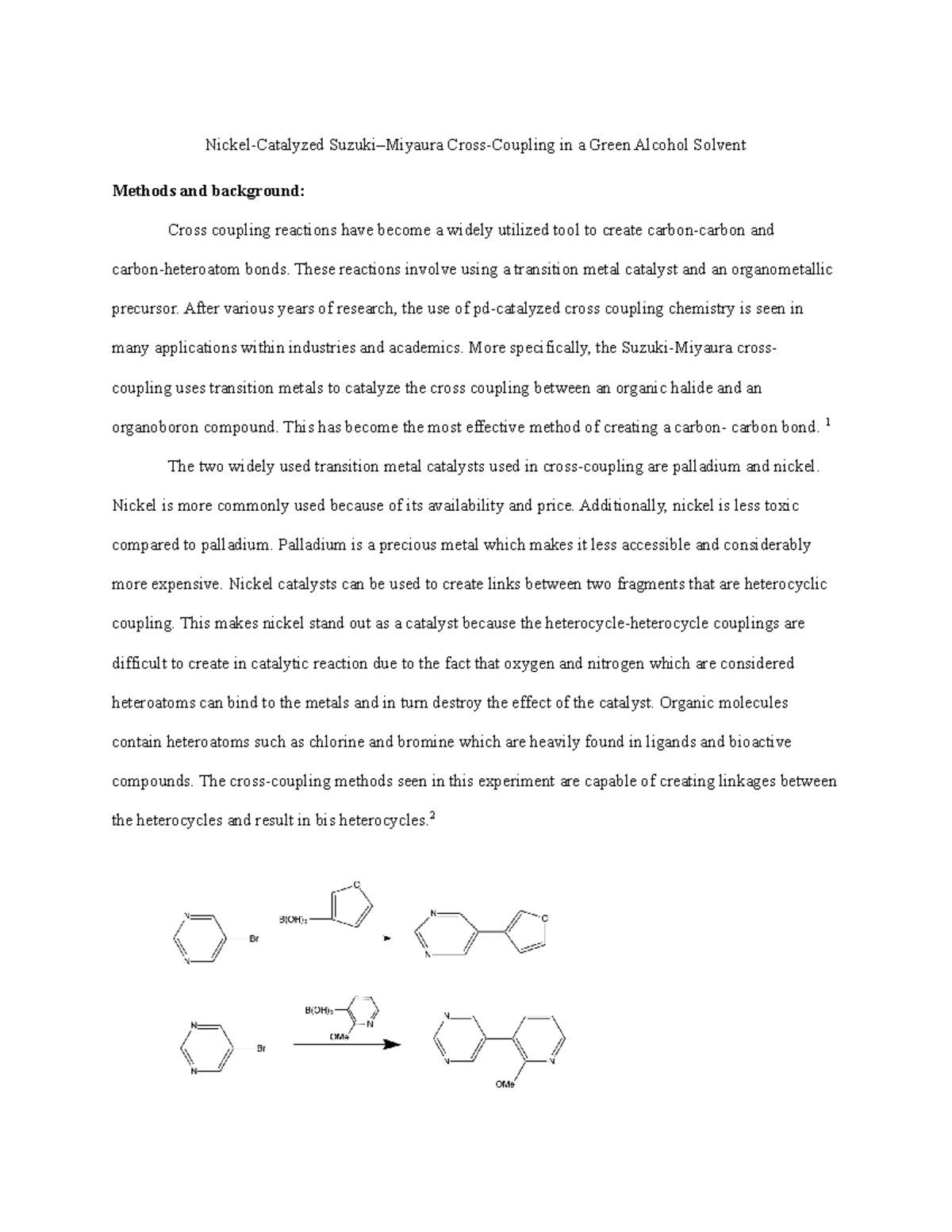Nickel-Catalyzed Suzuki–Miyaura Cross-Coupling in a Green Alcohol Solvent - These reactions ...