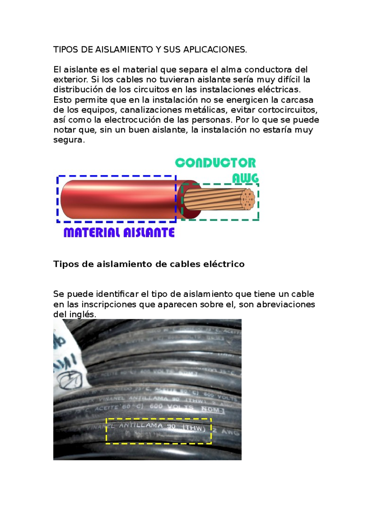 Tipos DE Aislamiento Y SUS Aplicaciones - TIPOS DE AISLAMIENTO Y SUS ...