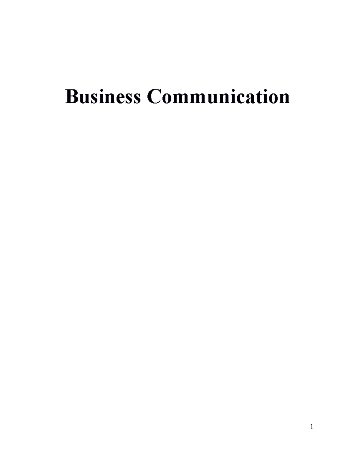 Business%20Communication - Business Communication Table of Contents ...