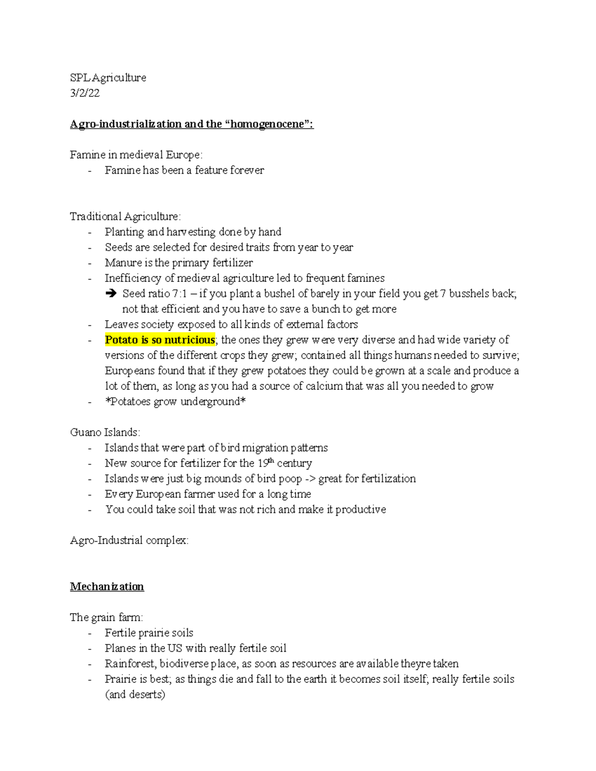 SPL Agriculture - Professor Gabriel - SPL Agriculture 3/2/ Agro ...