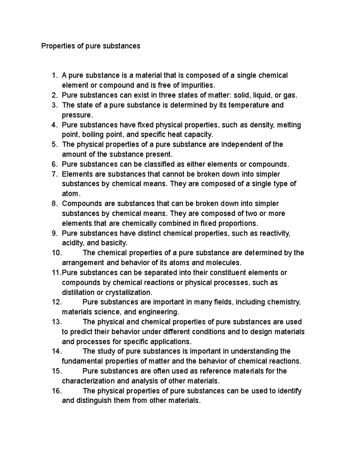 Properties of pure substances - Pure substances can exist in three ...