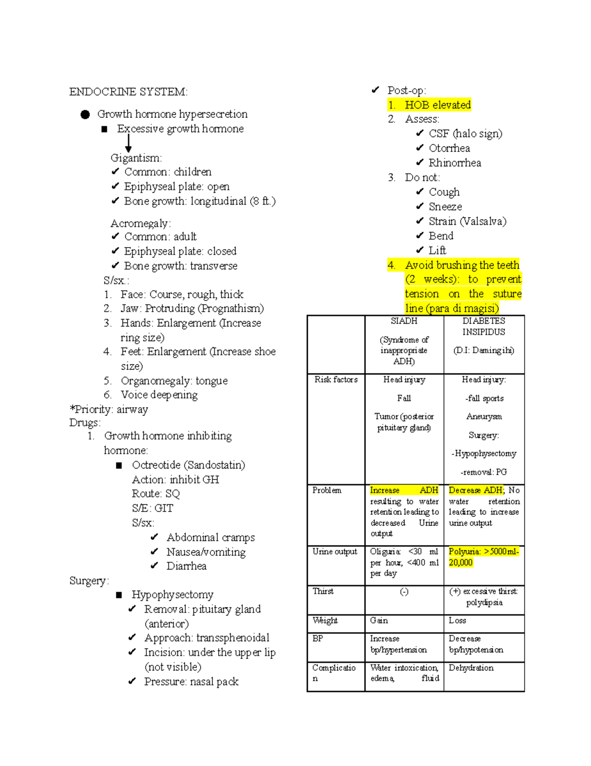 Endocrine- System - ENDOCRINE SYSTEM: Growth hormone hypersecretion ...