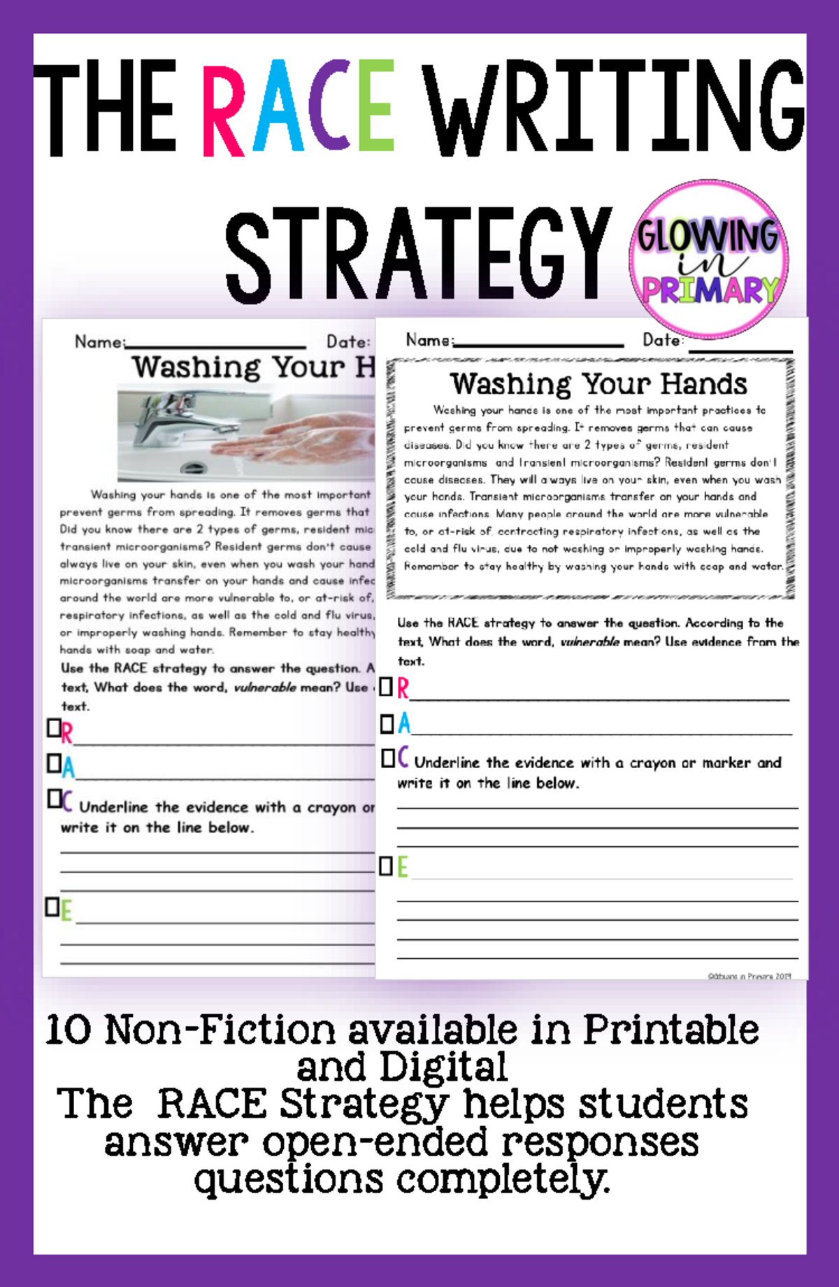 The Race Writing Strategy Passages - The Race Writing Strategy 10 Non ...