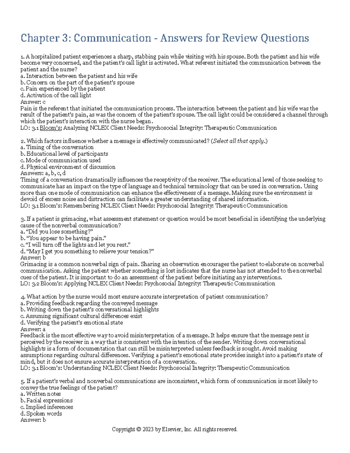 Chapter 3 Review Question & Answers - Chapter 3: Communication ...