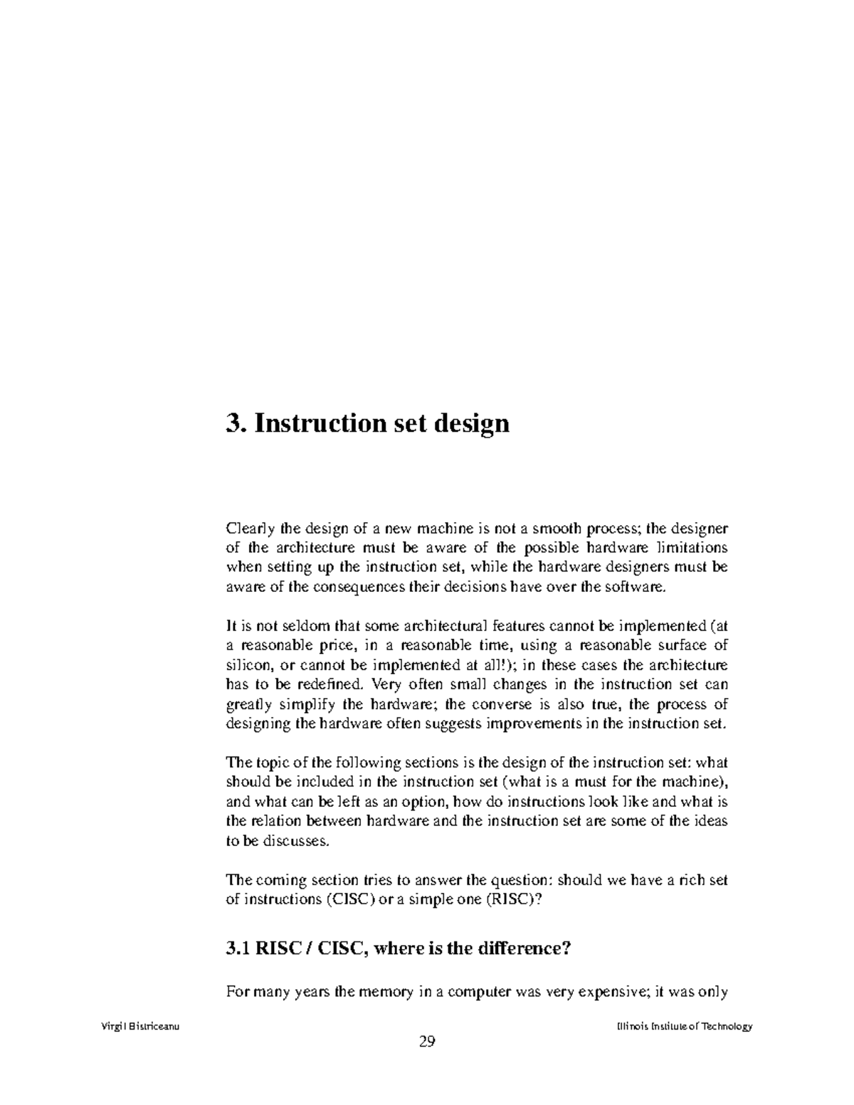 Chapter 3 - Computer - Virgil Bistriceanu Illinois Institute of ...