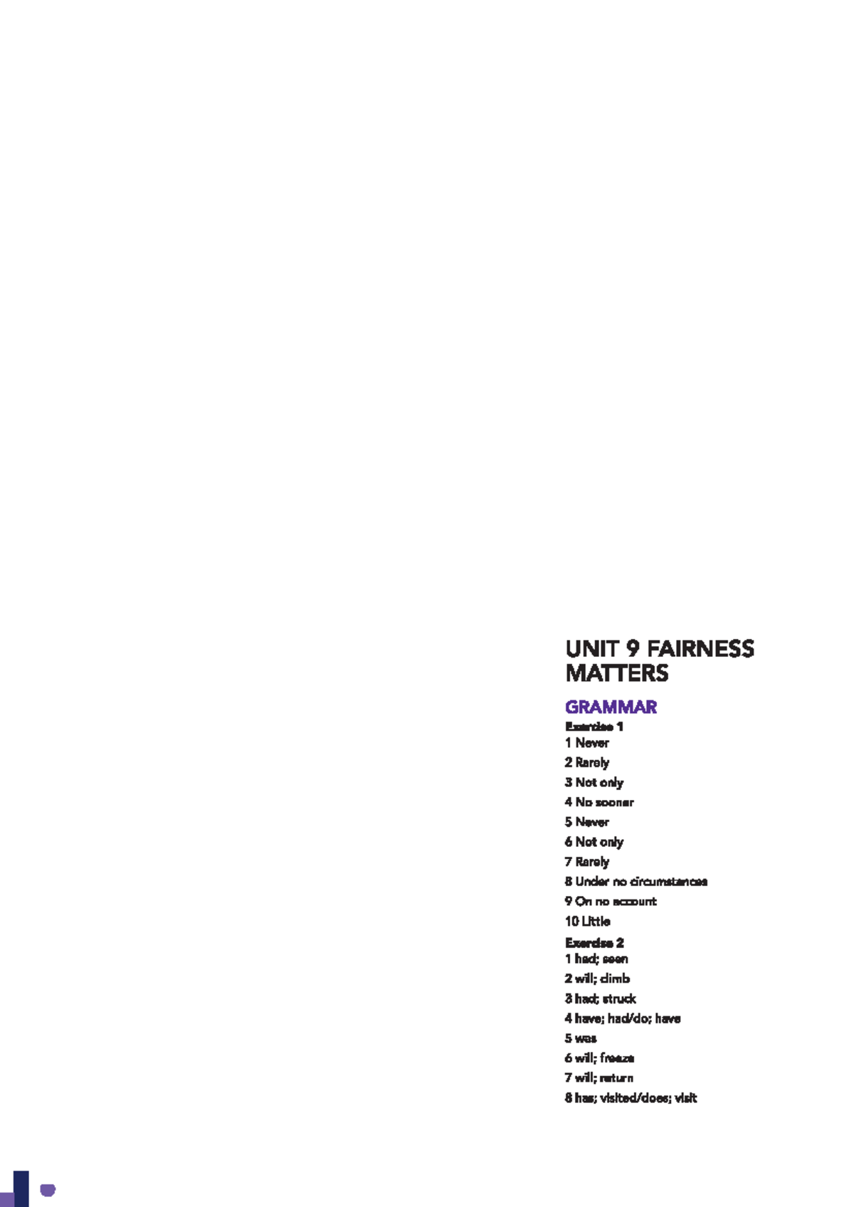 11º KEY WB units 9-10 - Inglês - Studocu