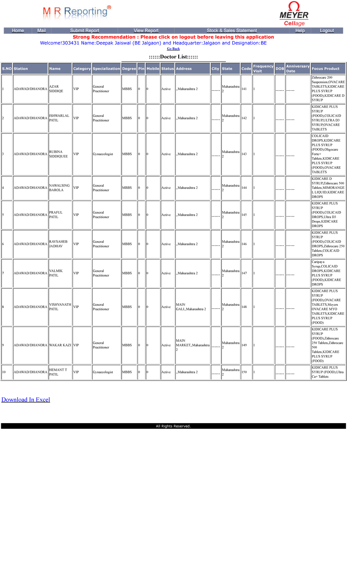 MR Reporting Process Optimized - Download In Excel Home Mail Submit ...