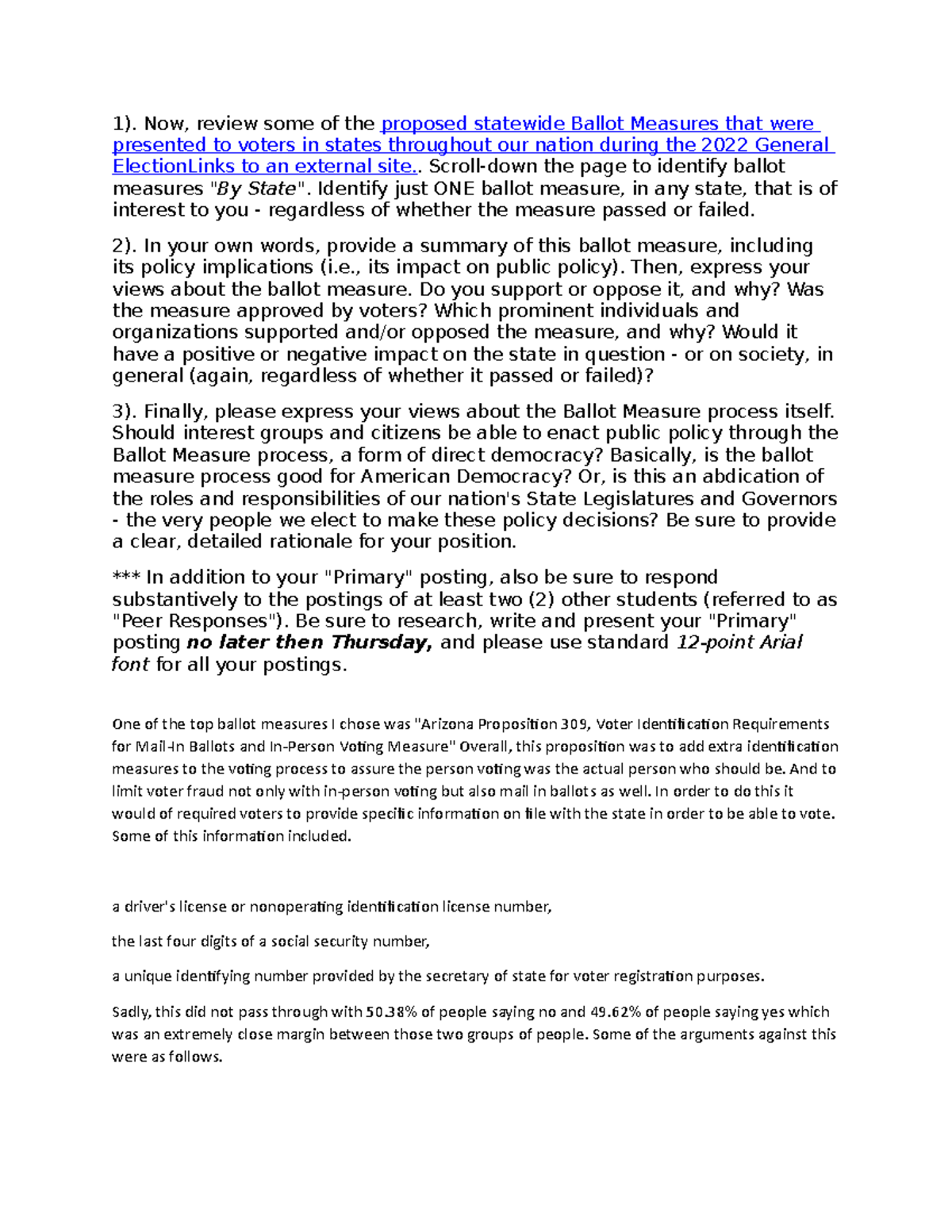 Discussion Assignment 1: Direct v. Representative Democracy - 1). Now ...