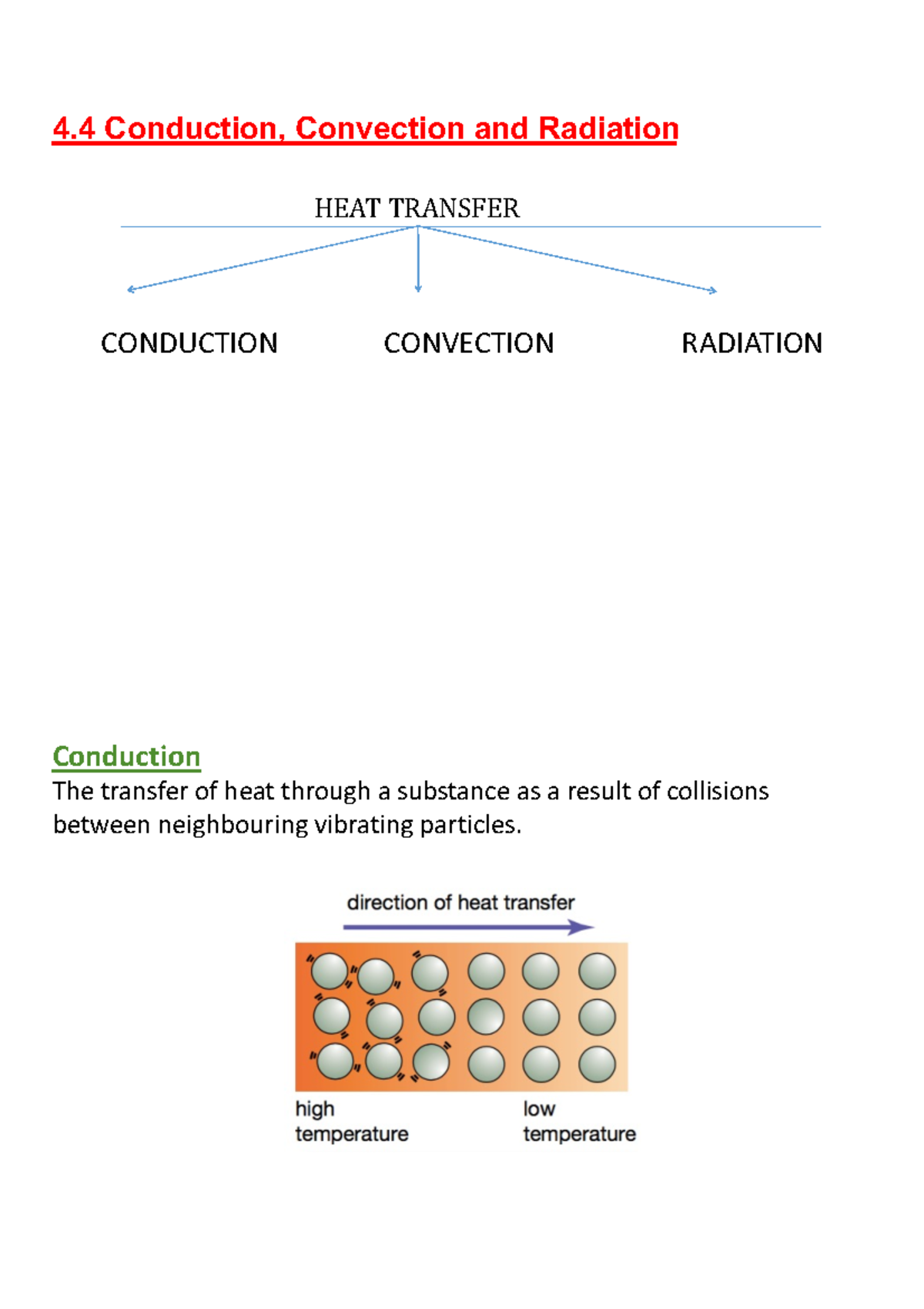 4.4 Conduction Convection Radiation - 4 .4 Conduction, Convection and ...