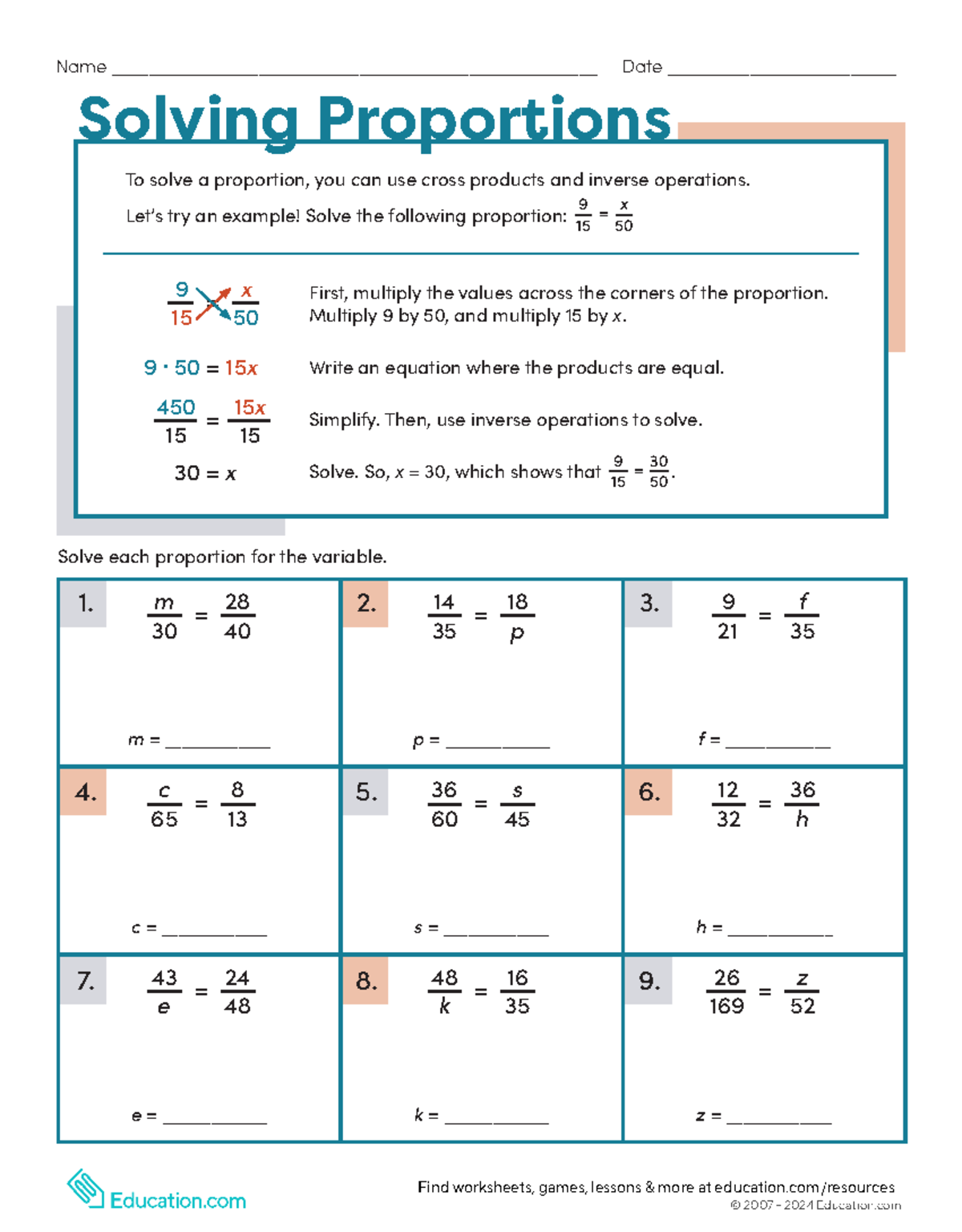Solving-proportions - Solving proportions - To solve a proportion, you ...