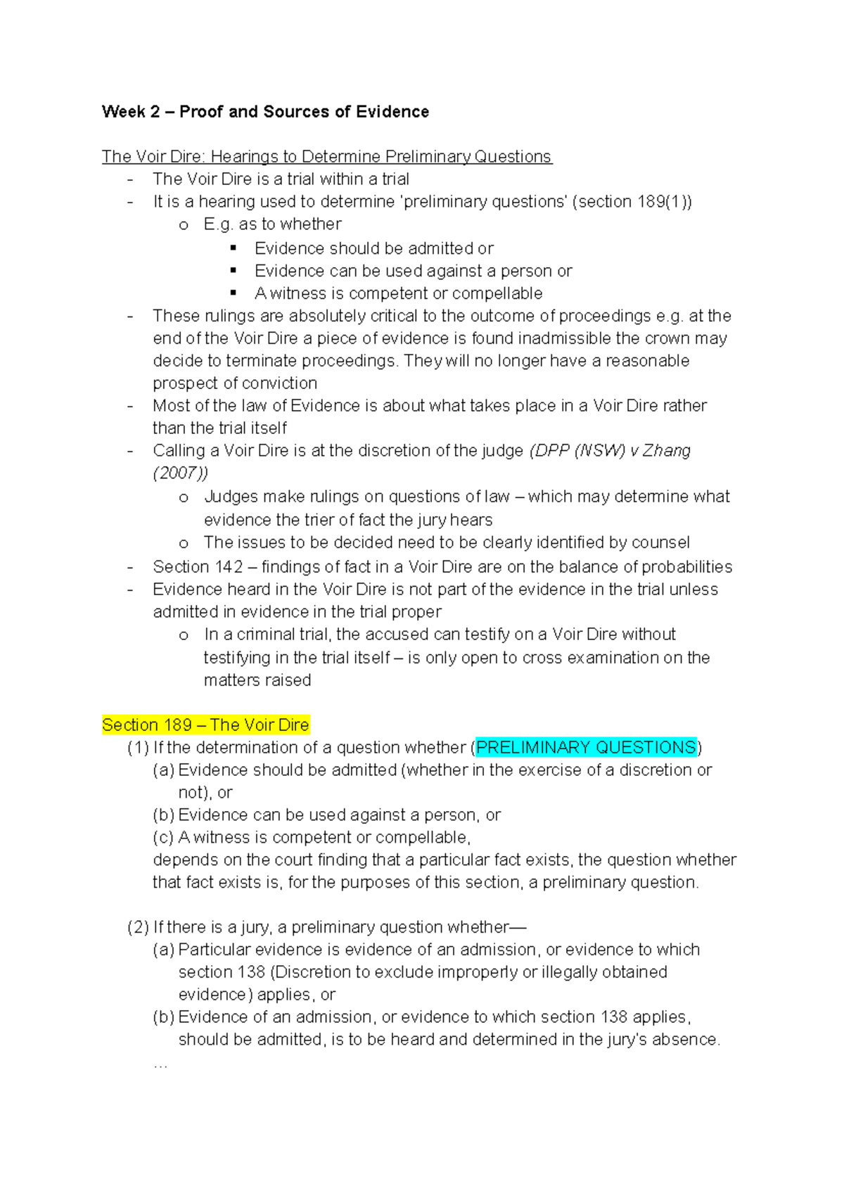 Week 2 LLB3301 - Week 2 Extensive Lecture Content - Week 2 – Proof and ...
