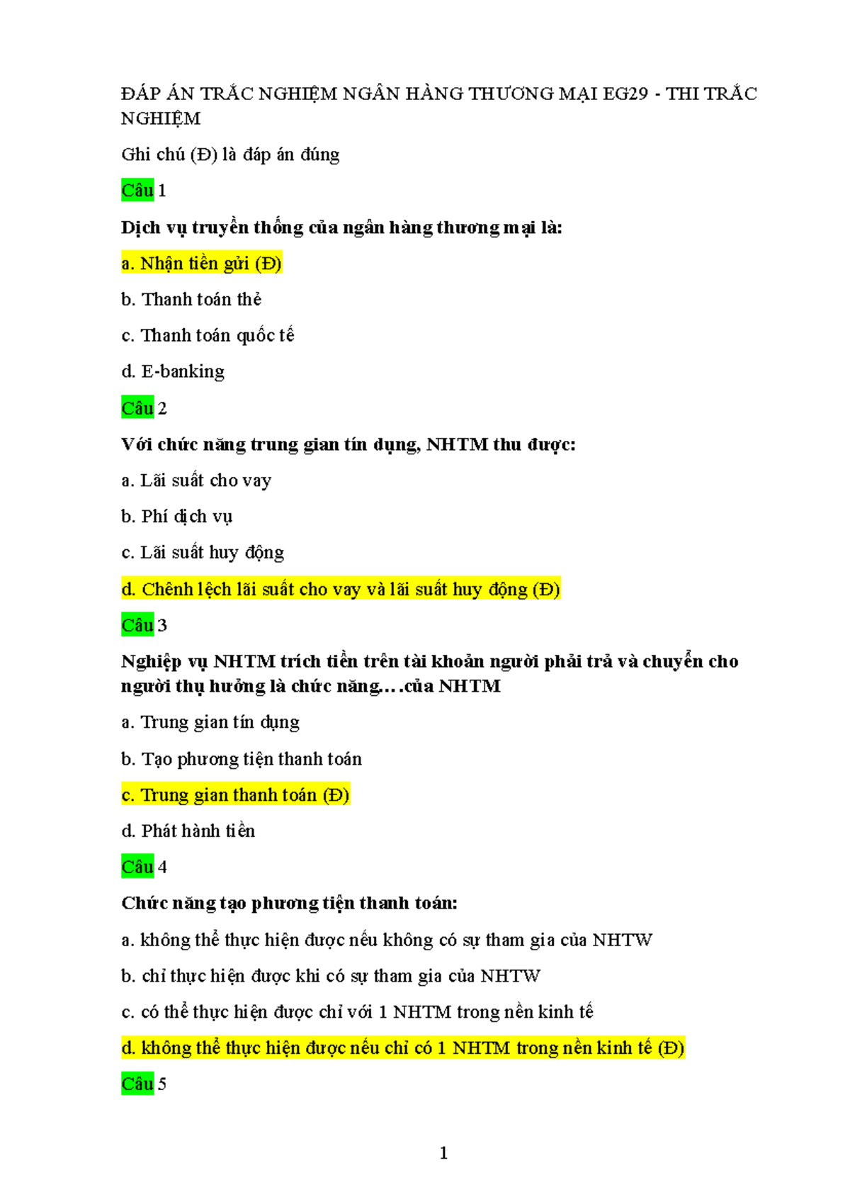 [123doc] - dap-an-trac-nghiem-ngan-hang-thuong-mai-eg29-thi-trac-nghiem - ĐÁP ÁN TRẮC NGHIỆM ...