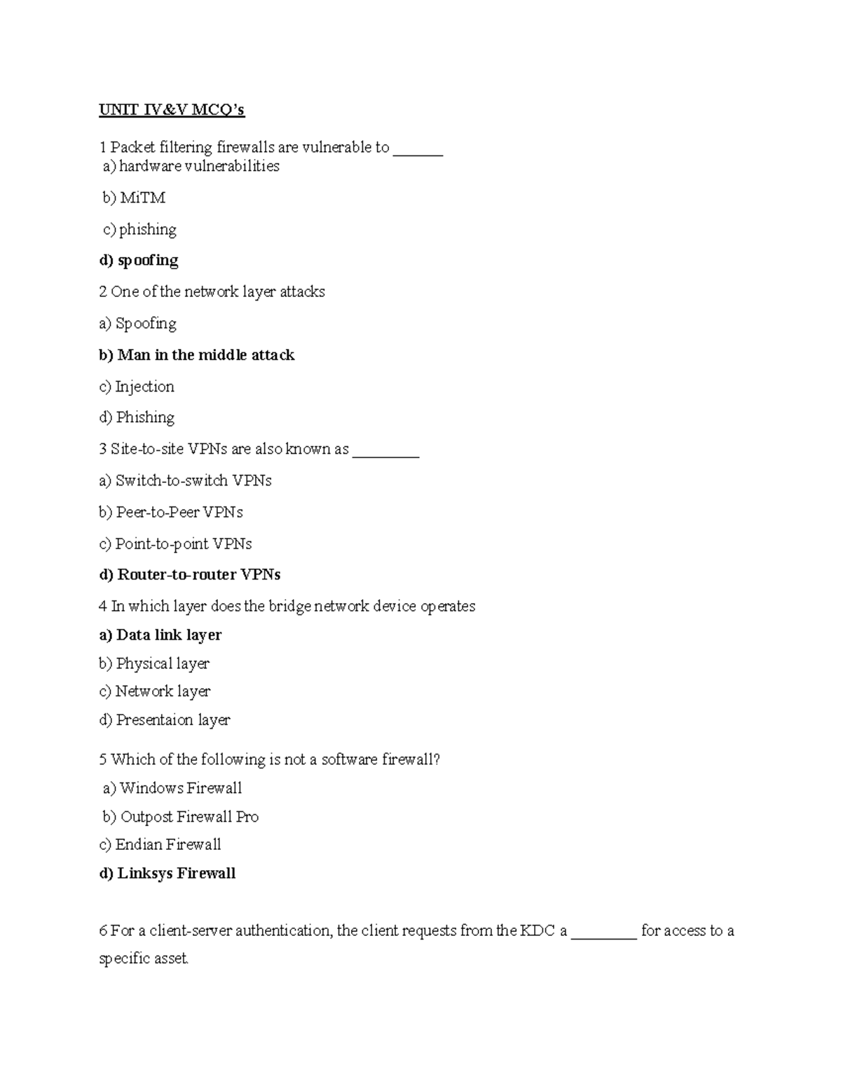 MCQ unit 4-5 - It contains mcqs from unit 4 and 5 - UNIT IV&V MCQ’s 1 ...