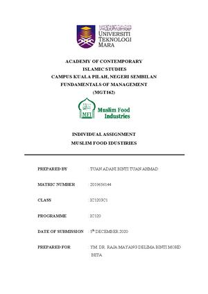 IMC151 Assignment - Diploma in Information Management - UiTM - Studocu