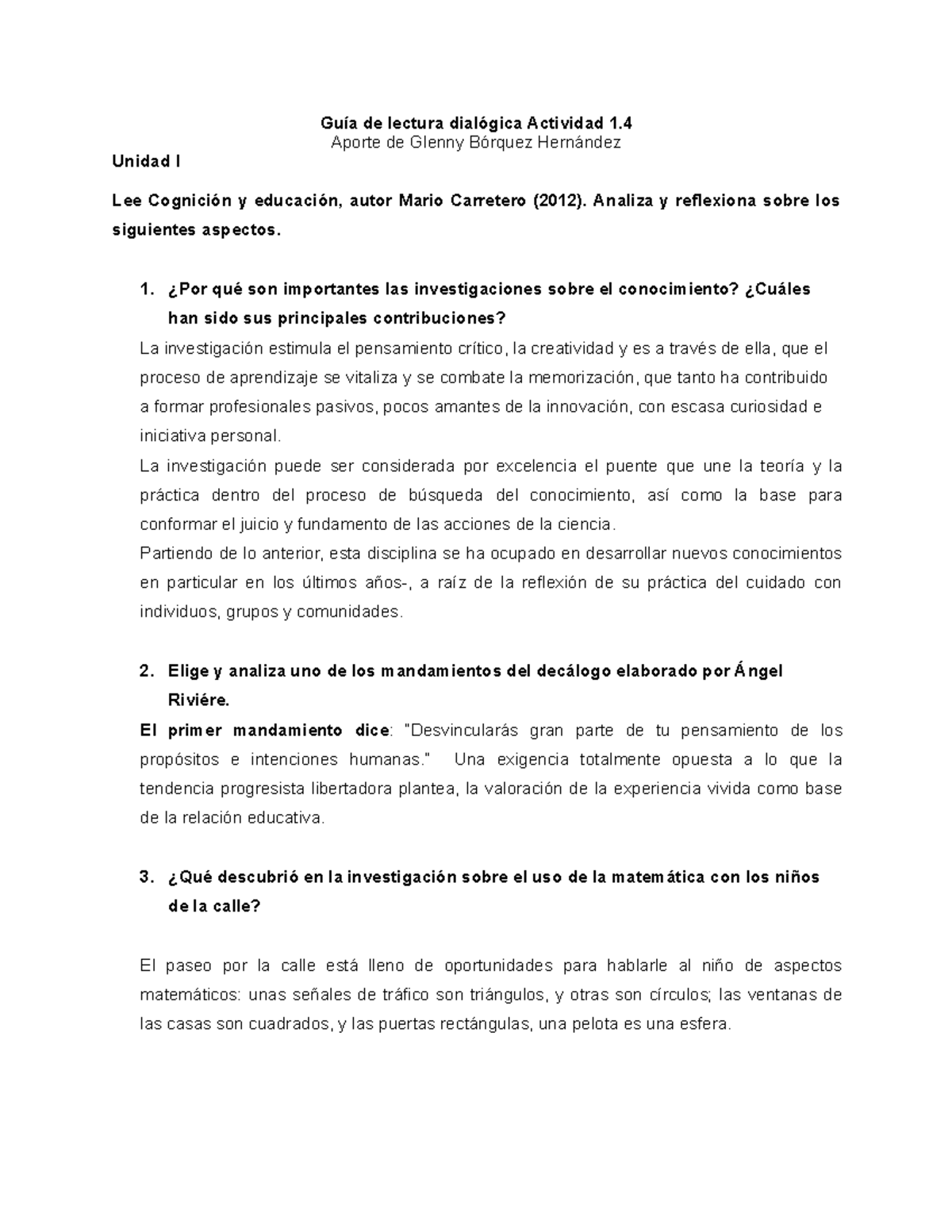 Scribd - awssdf - Unidad I Guía de lectura dialógica Actividad 1 ...