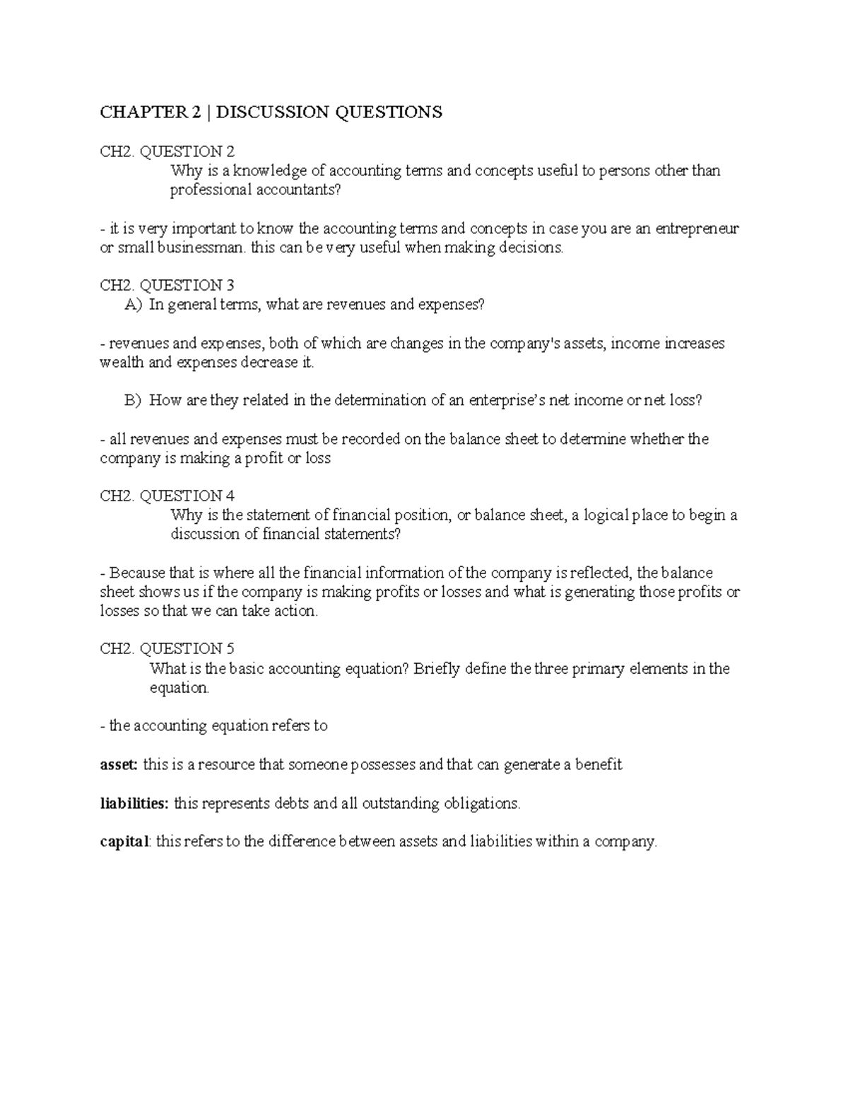Chapter 2 alessandro villarreal - CHAPTER 2 | DISCUSSION QUESTIONS CH2 ...