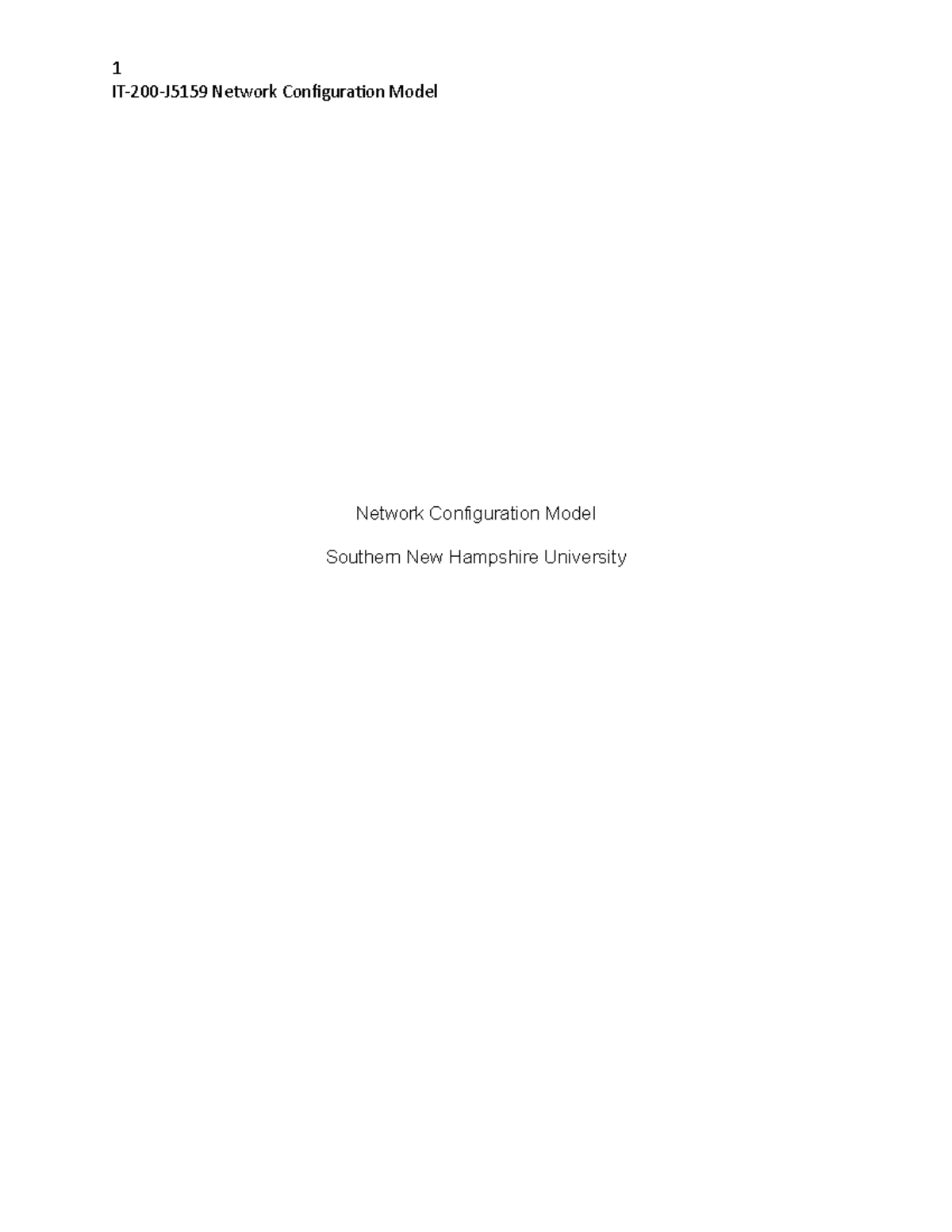 Basic Network Configuration - 1 IT-200-J5159 Network Configuration ...