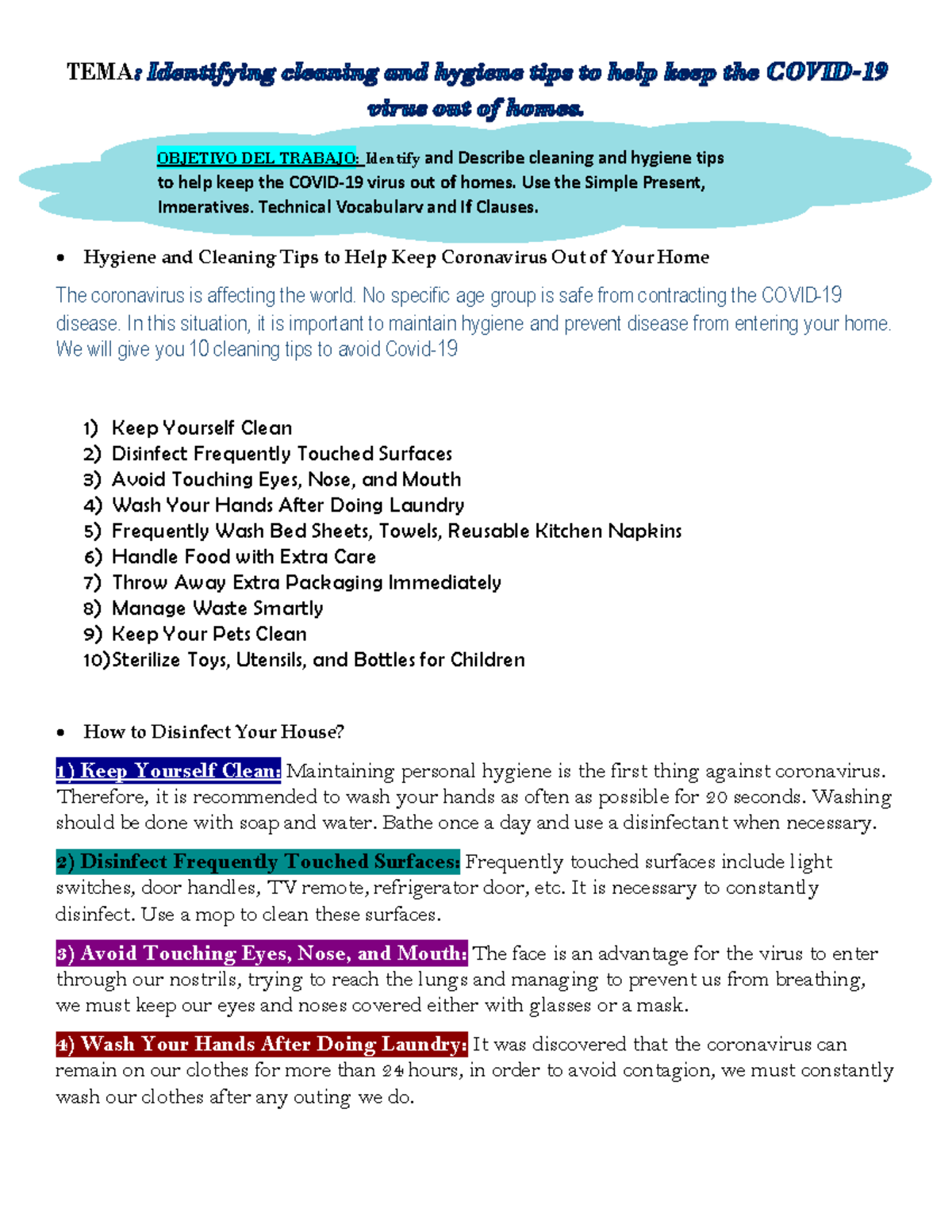 Covid-19 230915 191316 - TEMA Hygiene and Cleaning Tips to Help Keep ...