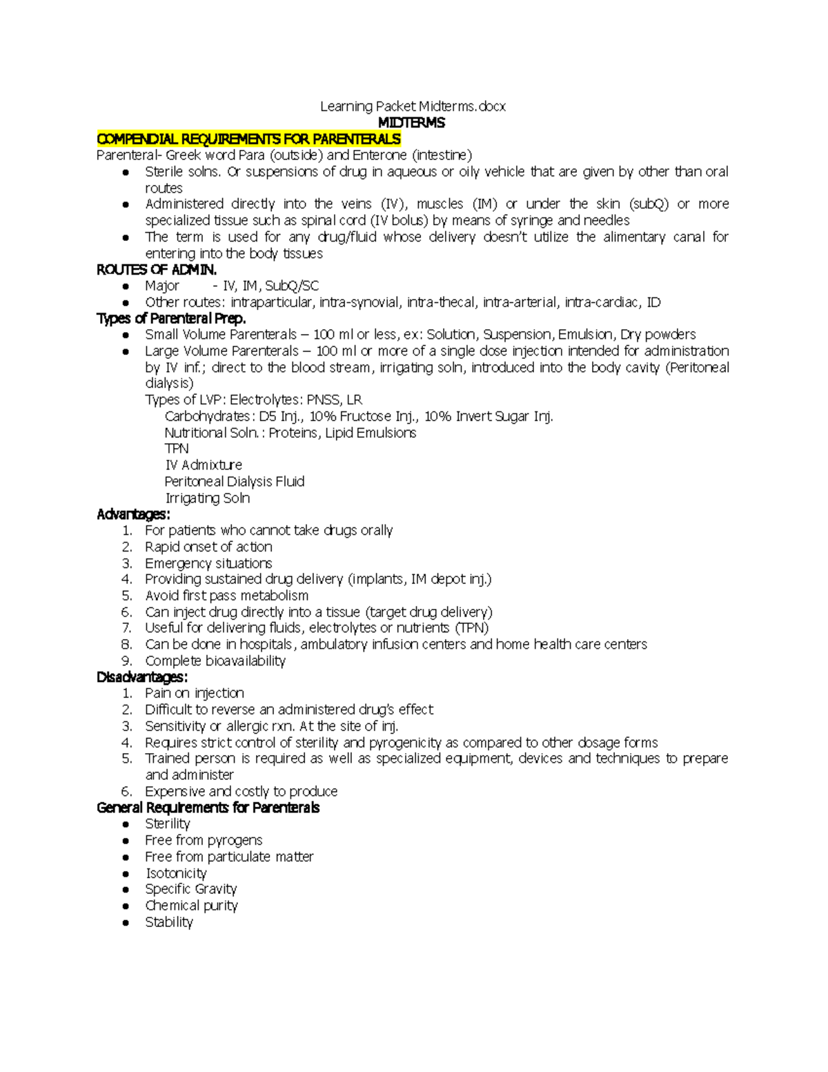 Phchem 3-LEC - Learning Packet Midterms - Learning Packet Midterms ...
