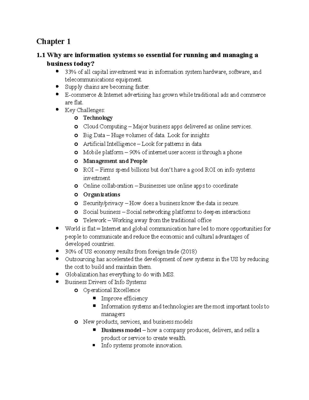 Chapter 1 Notes Chapter 1 1 Why Are Information Systems So Essential chapter-1-notes-chapter-1-1-why-are-information-systems-so-essential