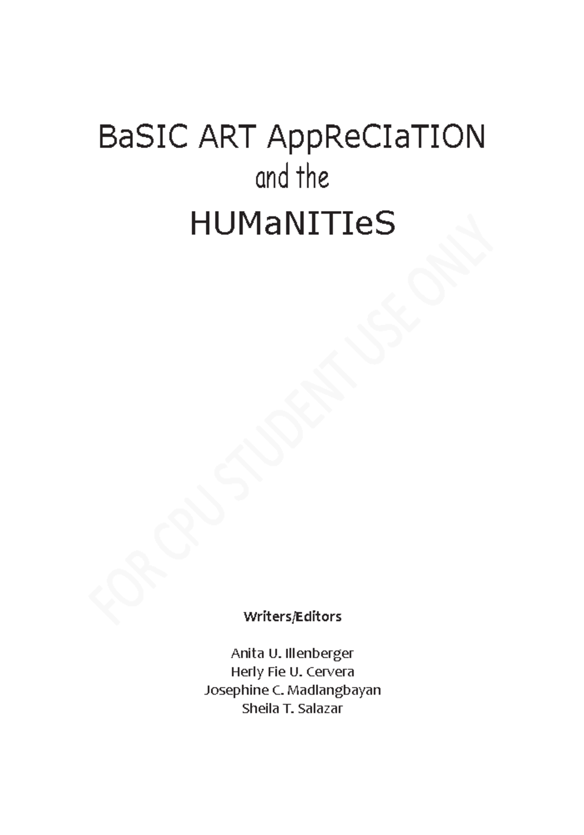 Dlmch Humanities Book Chapter 1 - BaSIC ART AppReCIaTION and the ...
