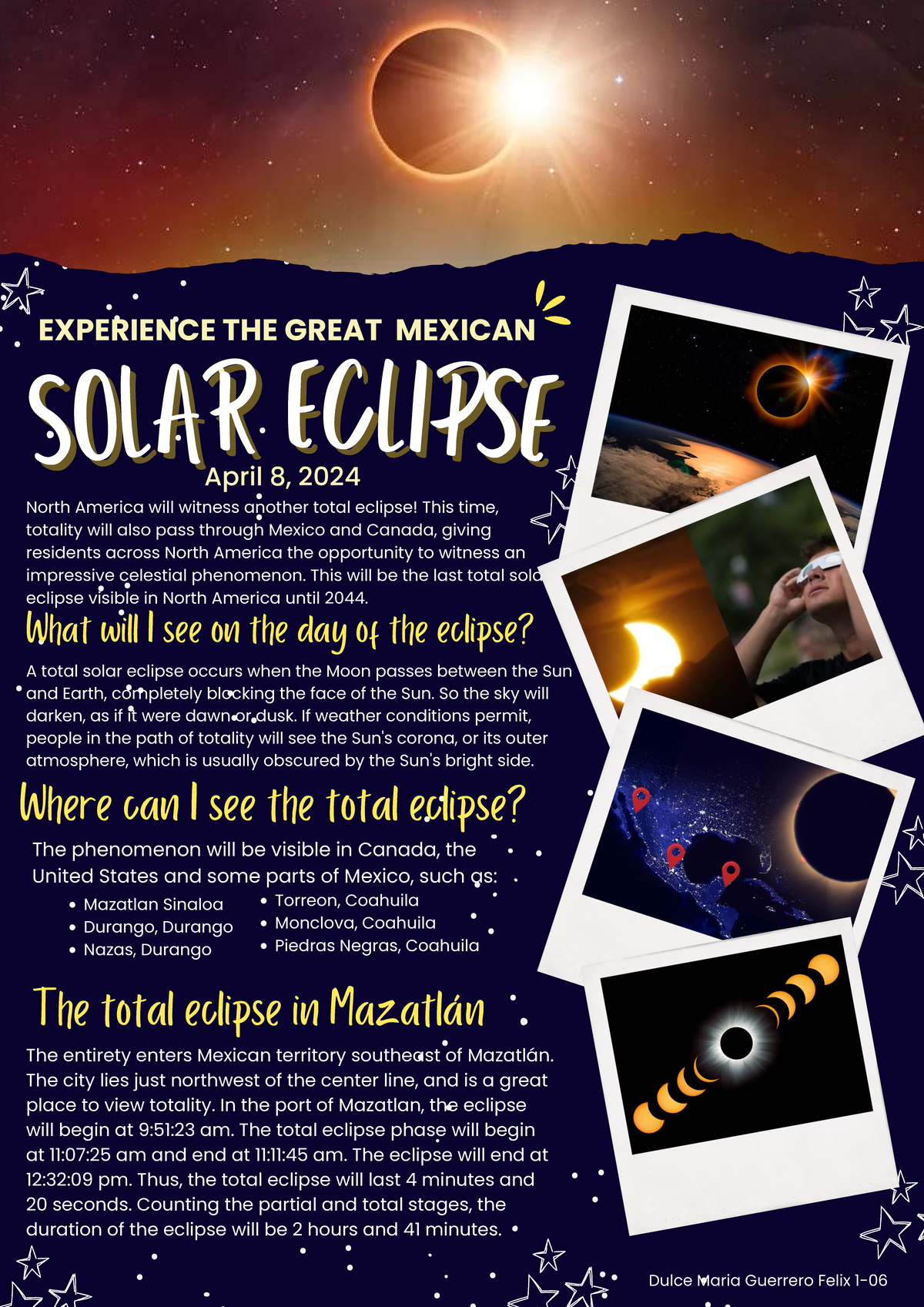 Poster The great mexican solar eclipse - S O LA R ECLIP S SO E LA R ...