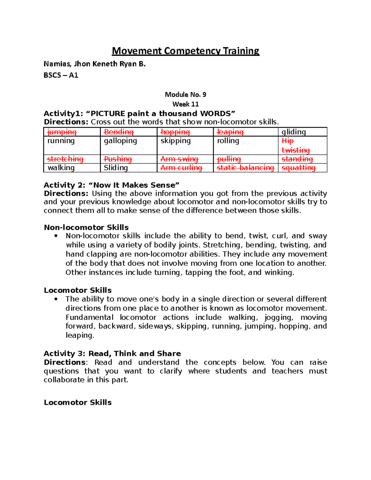 618646129 Movement Competency Training Module No 9 - Movement ...