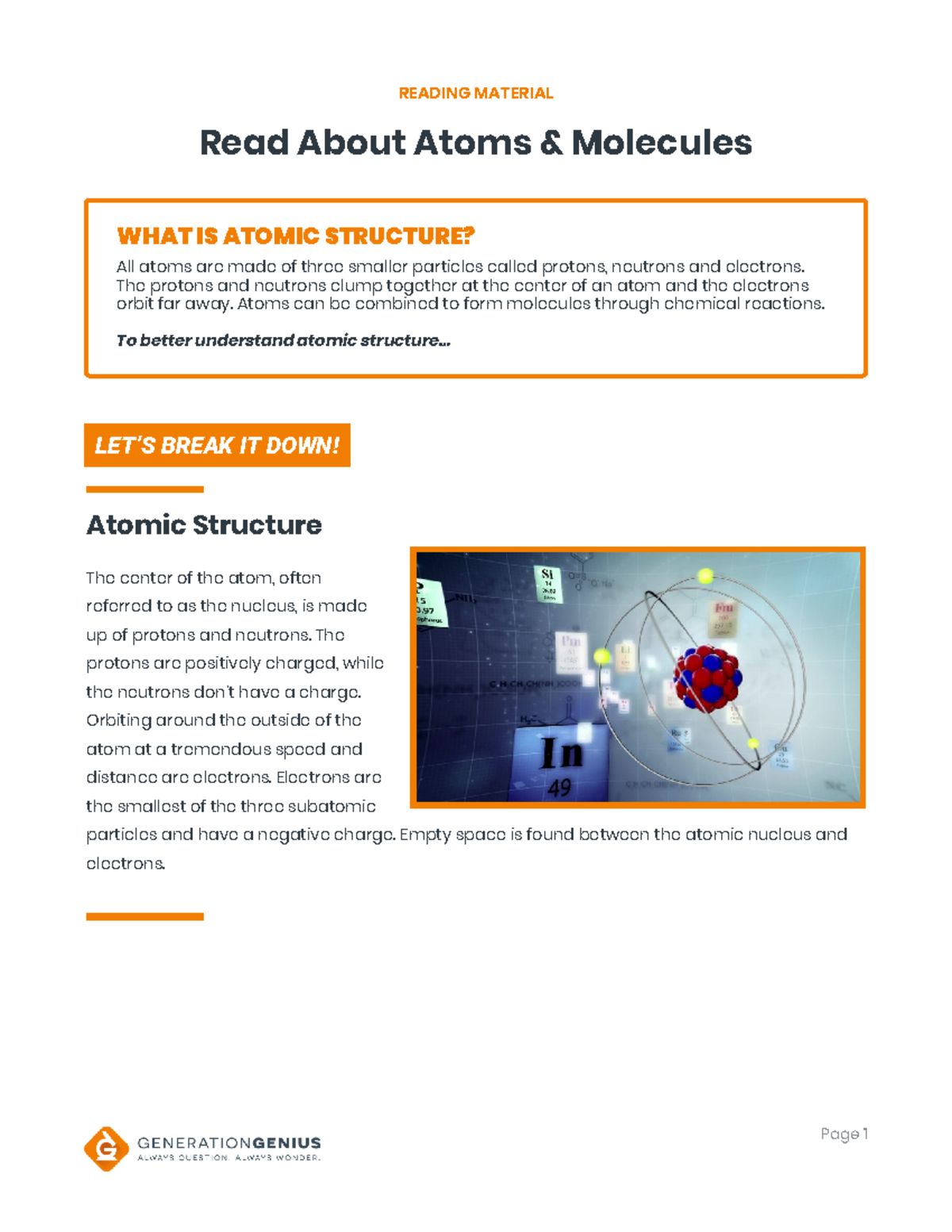 Atoms-molecules-reading-material-grades-6-8 2 - READING MATERIAL Read ...