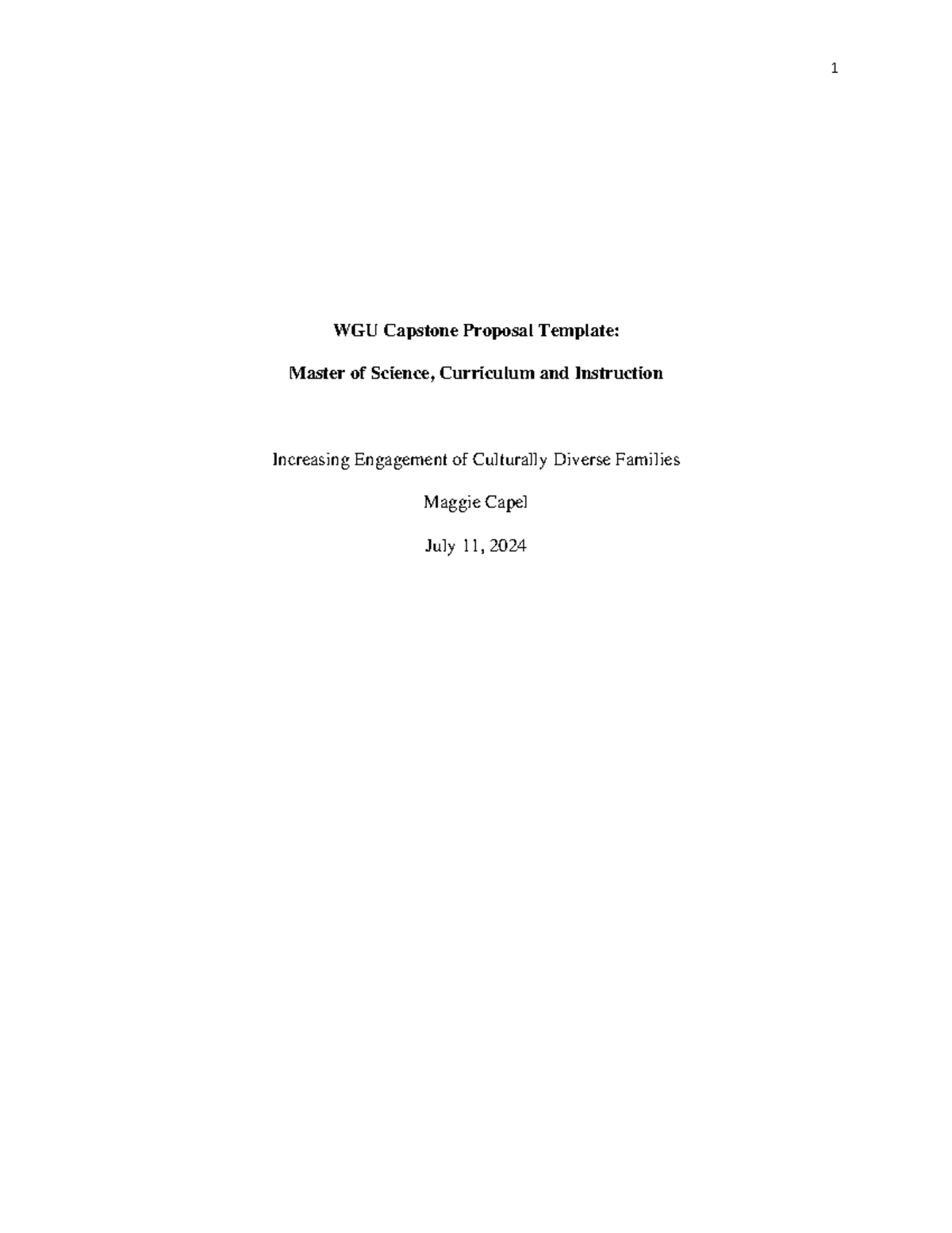 Wgu Capstone Project Proposal Form Wgu Capstone Proposal Template