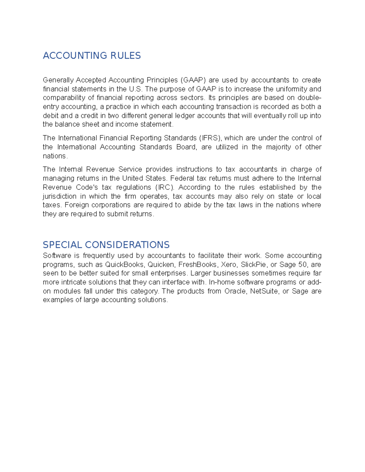 ACCTG 1- Lecture notes - ACCOUNTING RULES Generally Accepted Accounting ...
