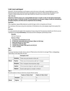 Osmosis and Diffusion - Diffusion and Osmosis Lab Report Instructions: In this lab activity, you ...