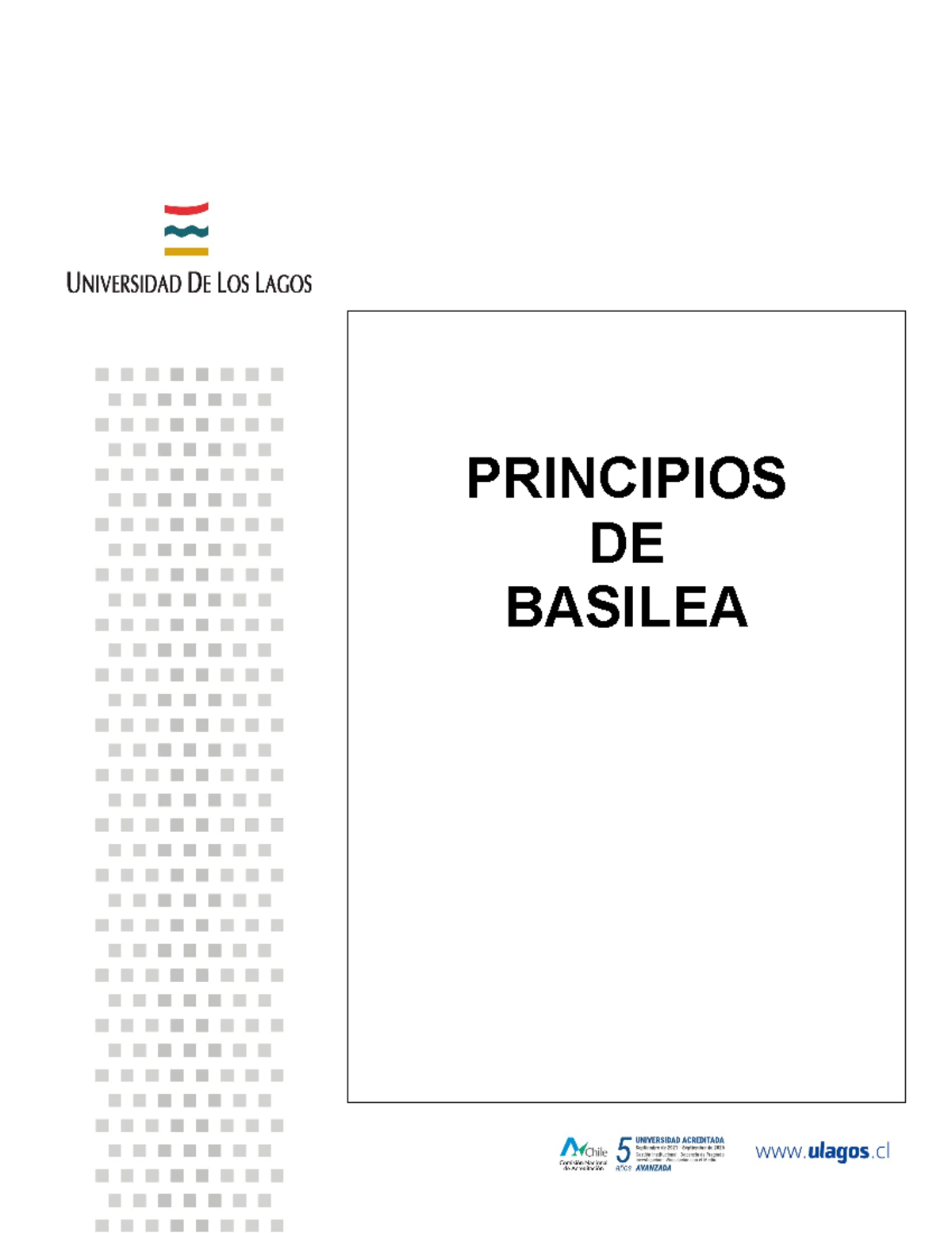 Informe Principios de Basilea - PRINCIPIOS DE BASILEA Índice Desarrollo ...