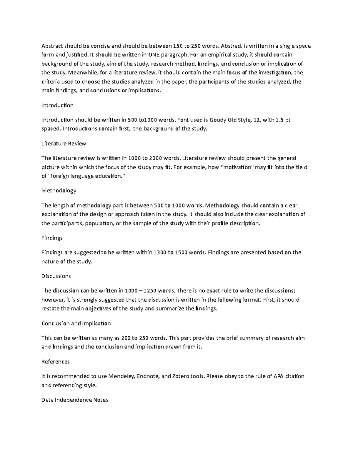 Abstract should be concise - Abstract is written in a single space form ...