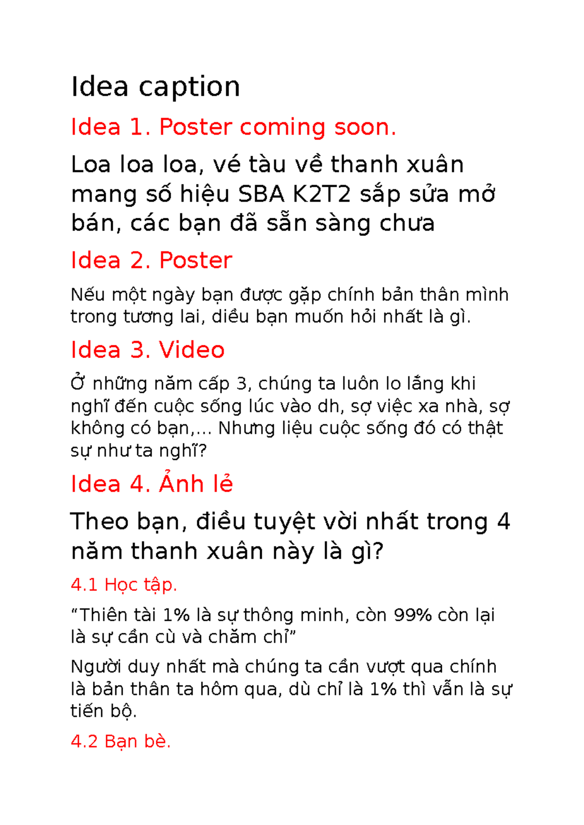 Idea caption - hbf - Idea caption Idea 1. Poster coming soon. Loa loa ...