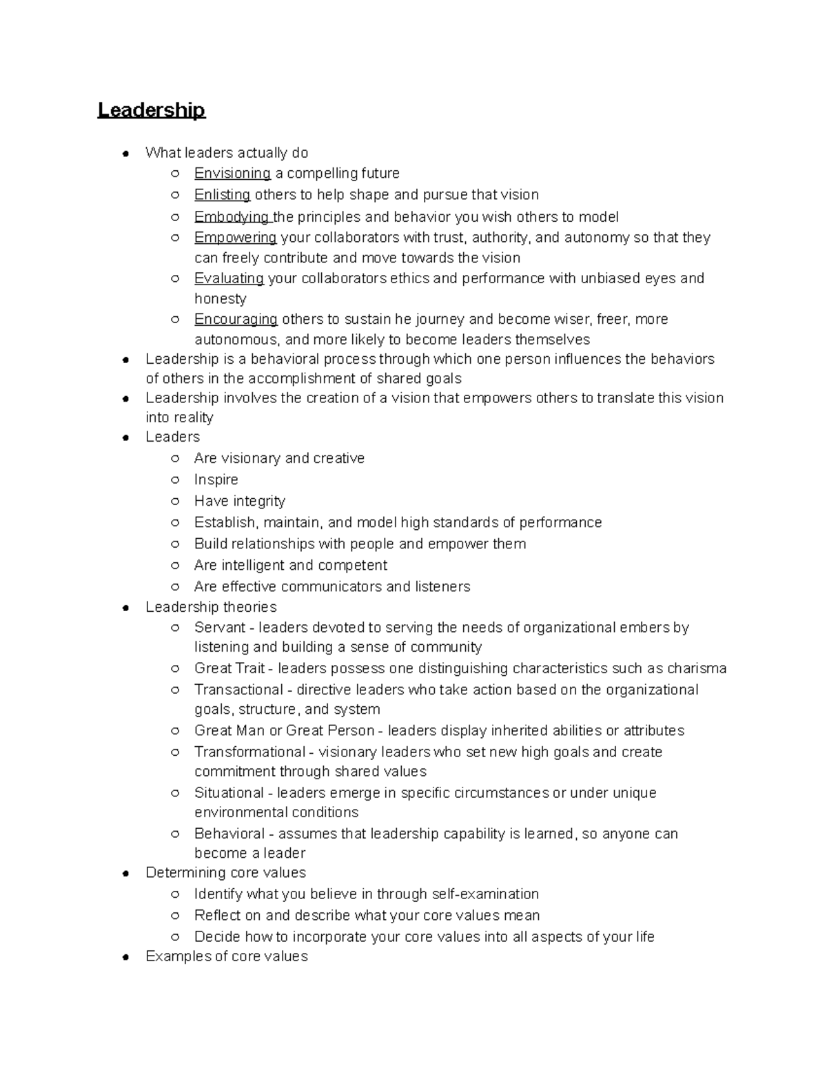Sports Management Leadership-2 - Leadership What leaders actually do ...