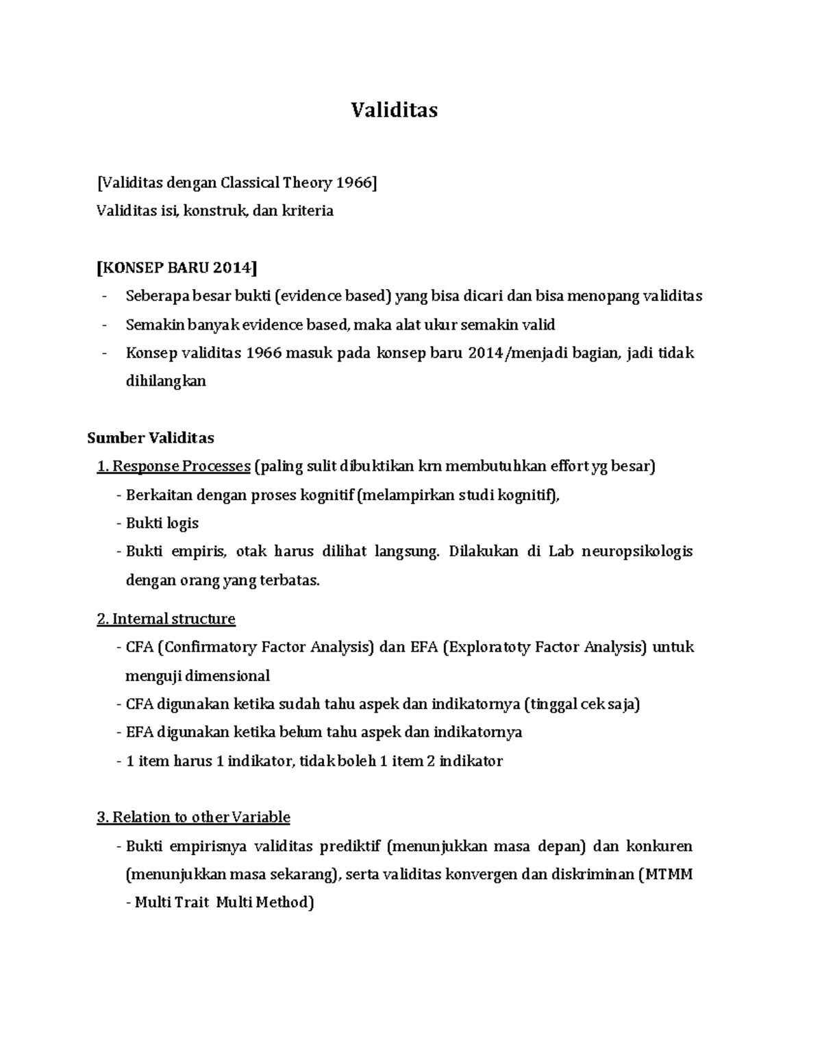 Catatan Psikometri - Validitas - Validitas [Validitas dengan Classical ...