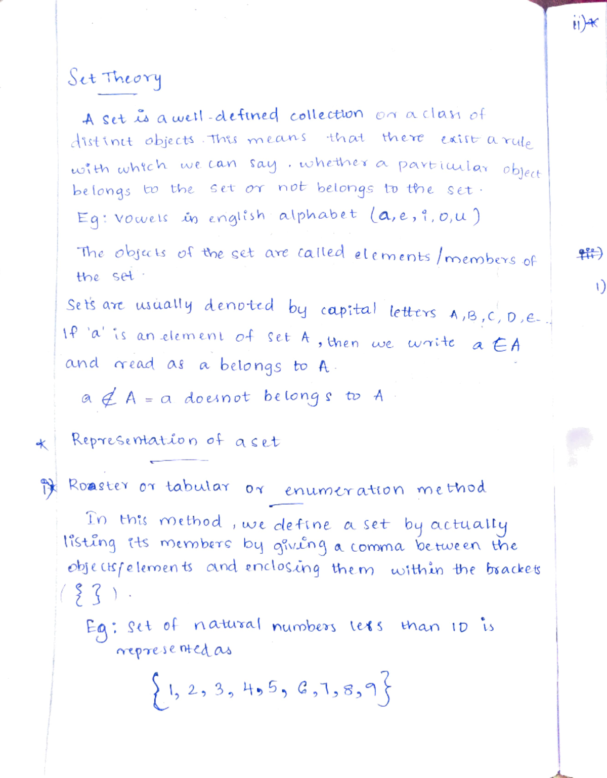 Set Theory - It is lecture notes - Set Theoy A Set Ls a wel -detimed ...