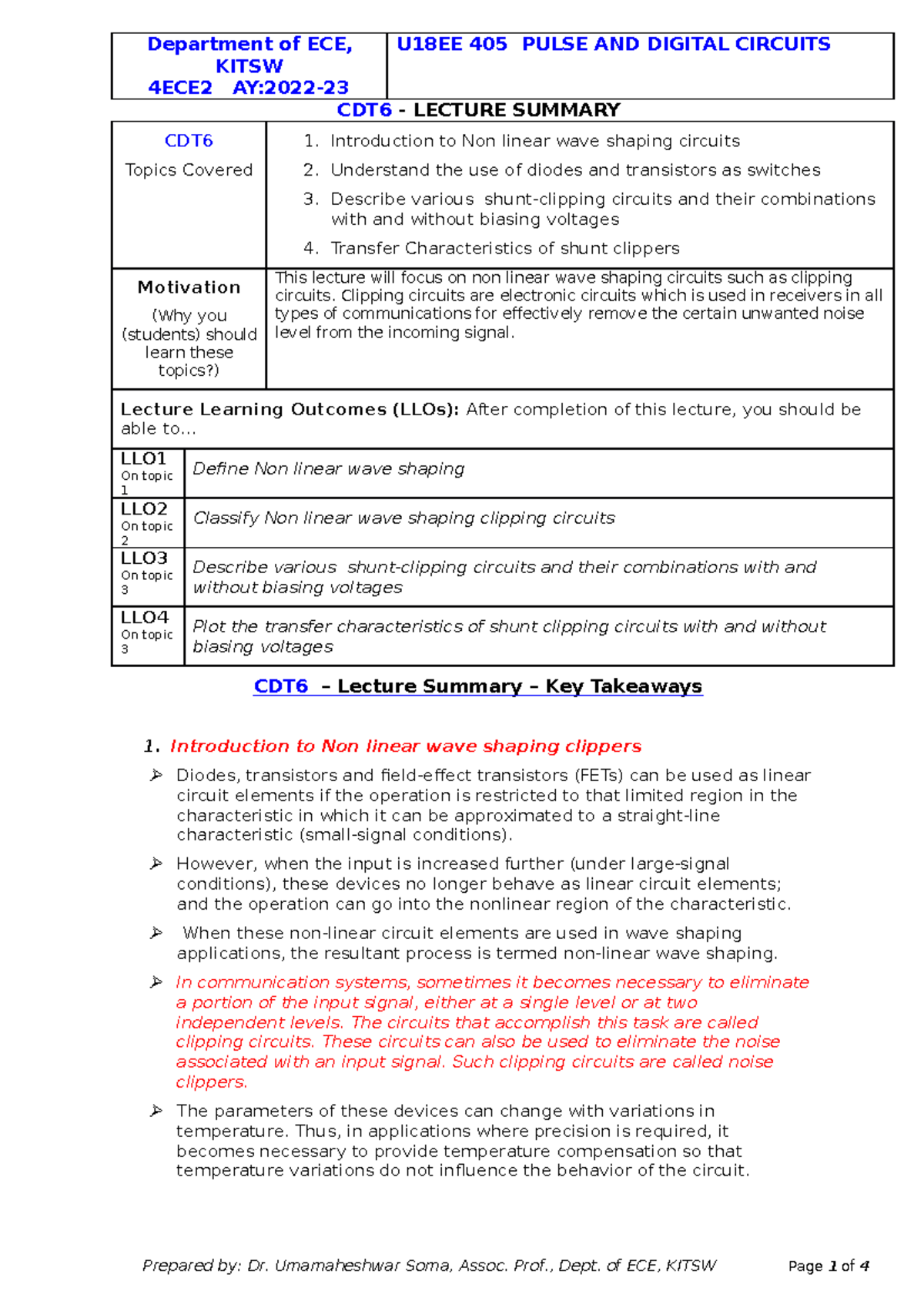 CDT6(nonlinearwaveshaping introduction)(unit 1)(PDC)(2022 23) - KITSW ...