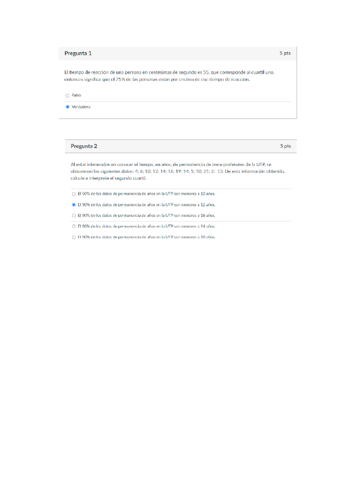 Evaluacion EN Linea 04 - Estadística descriptiva y probabilidades - Studocu