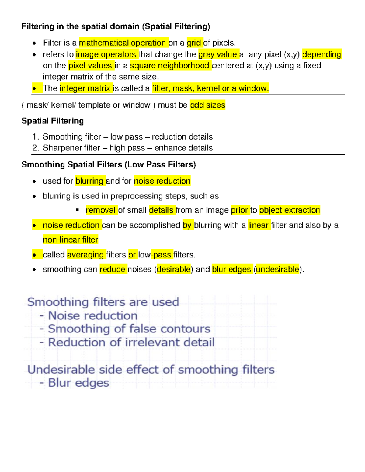 ملخصCV Lec 3 lec 4 - iopihjkhkj - Filtering in the spatial domain ...