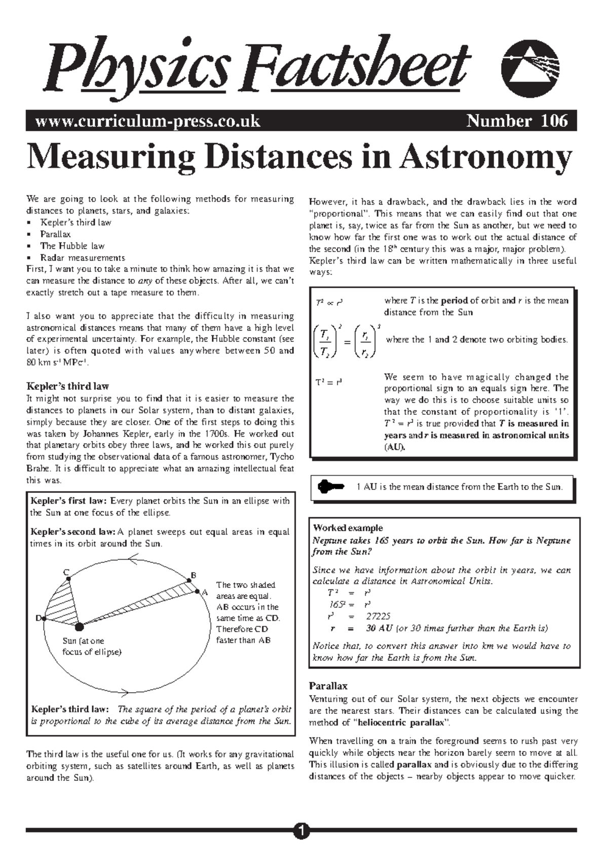 106 Astro distance - chem questiosn - Measuring Distances in Astronomy ...
