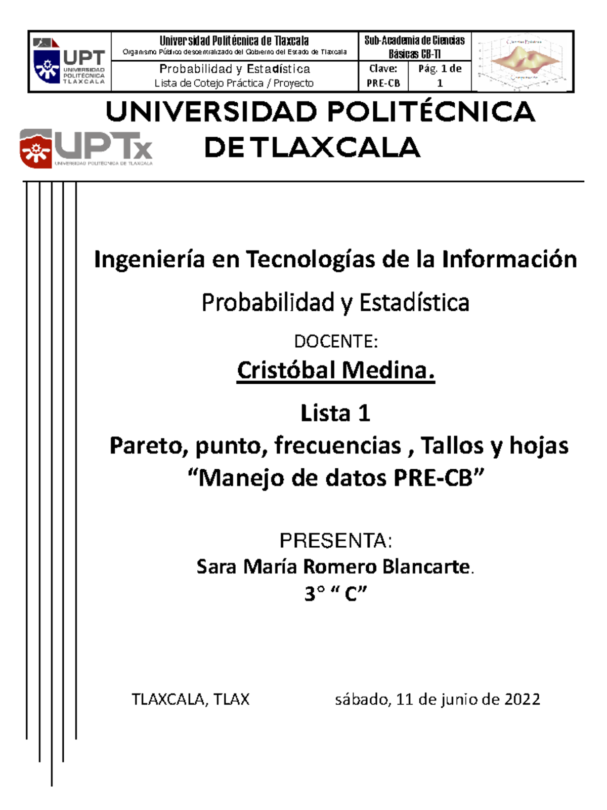 Sara Maria Romero Blancarte 3C - Organismo Público descentralizado del Gobierno del Estado de ...