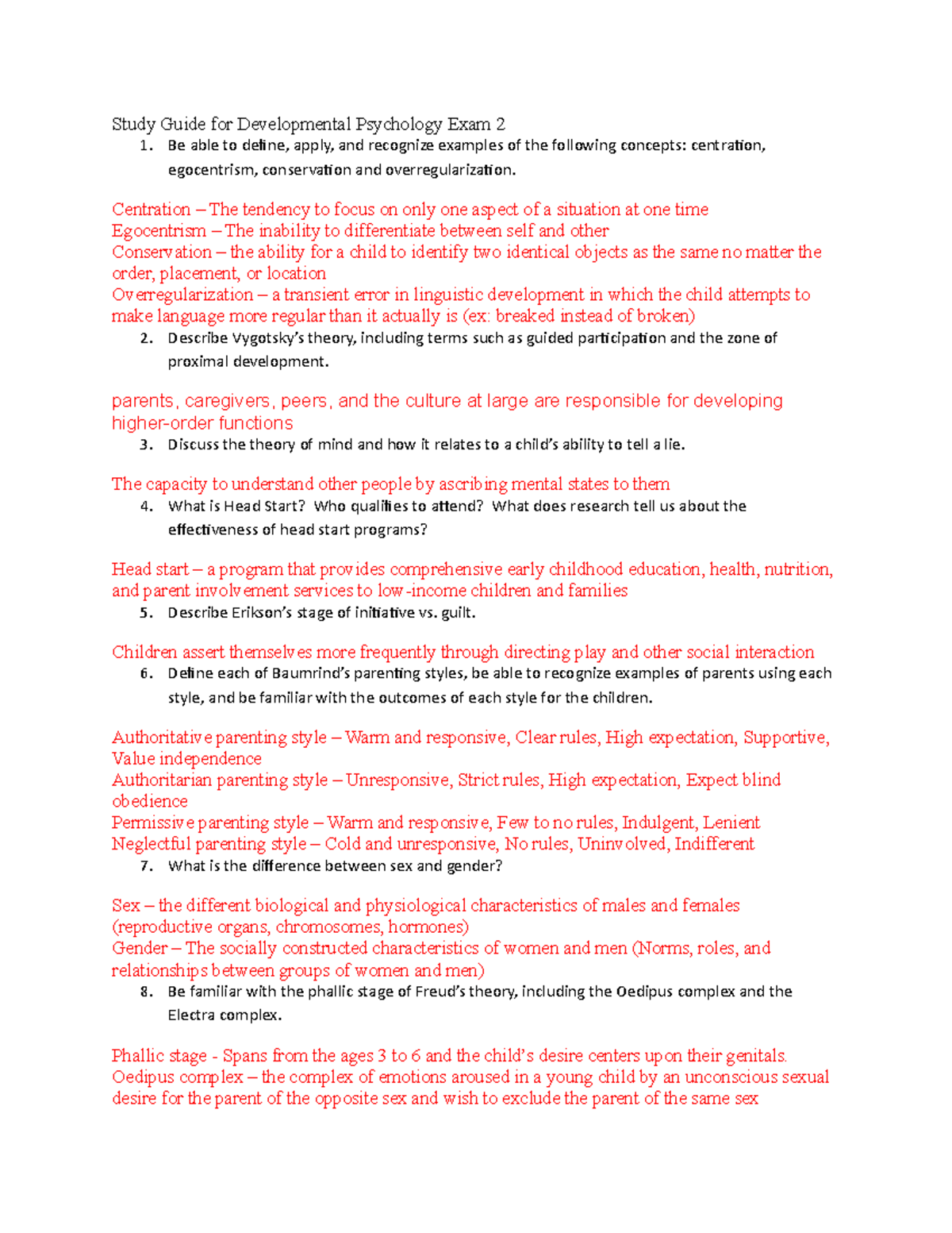 14studyguide 2 - This is a study guide. - Study Guide for Developmental ...