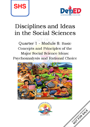 Humss-DISS Module 4 Q1 Week4 - SHS Discipline and Ideas in the Social ...