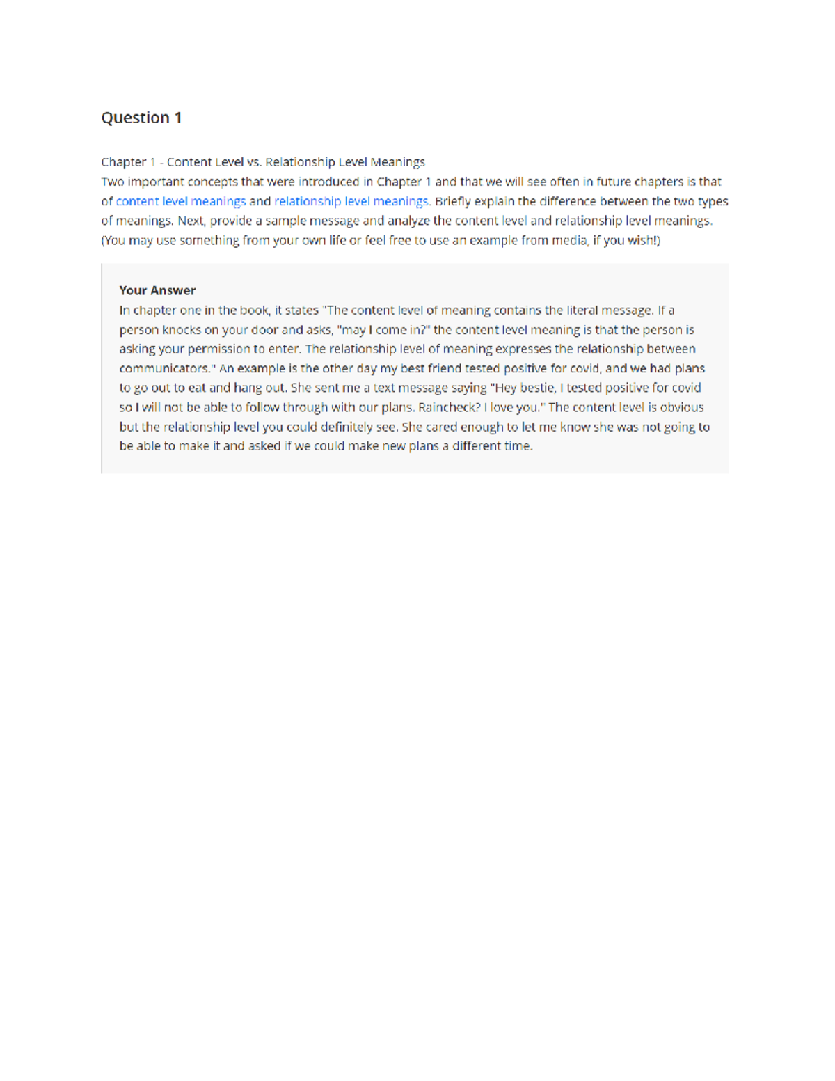 COM 101 week 1 short answer - COM 101 - Studocu