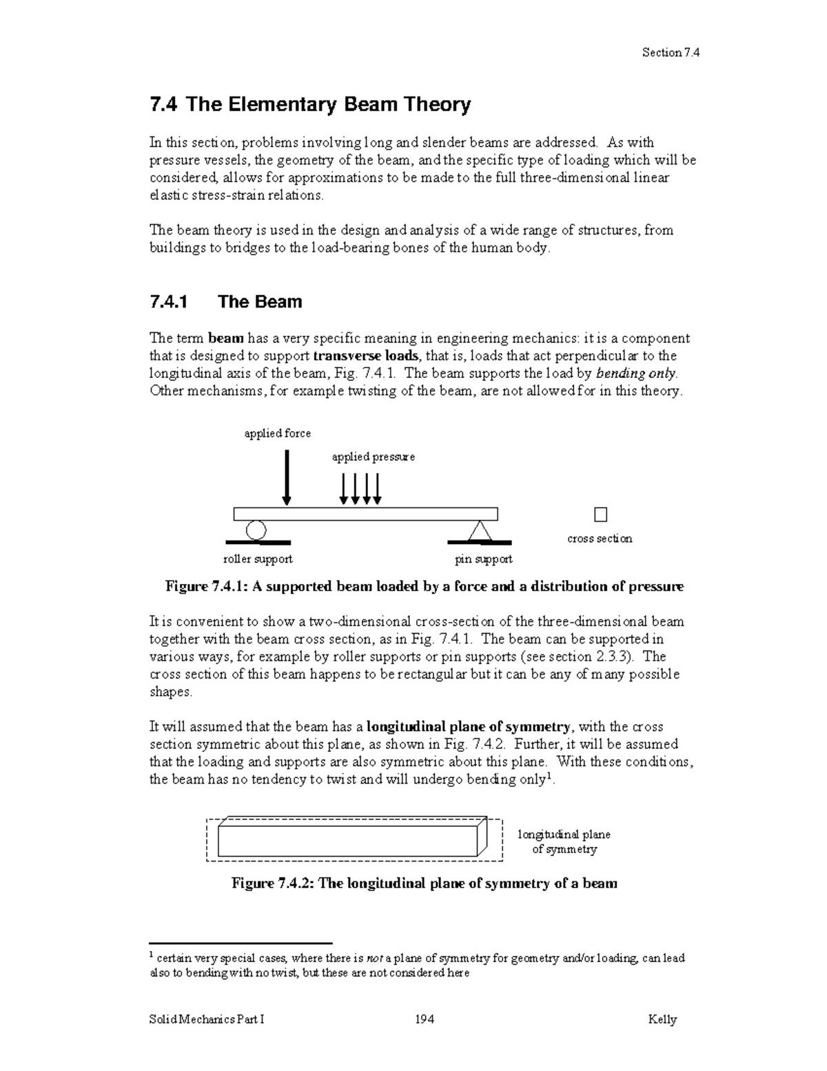 The Elementary Beam Theory - As with pressure vessels, the geometry of ...