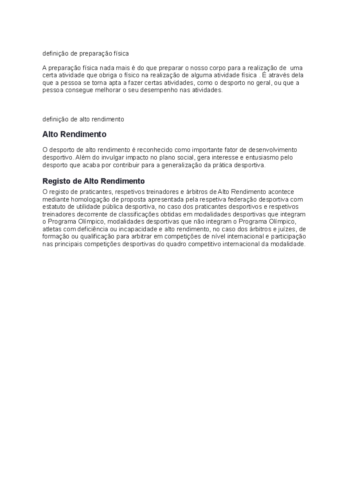 NAO - gnfv vvv xvv ccxvvvxc - definição de preparação física A ...