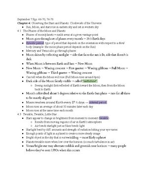 Astro ch. 5 notes - A summary of important points in Chapter 5. - Intro ...
